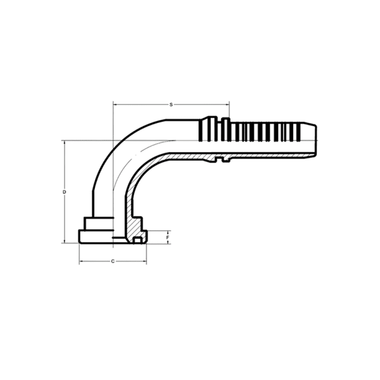 CODE 61 – O-RING FLANGE (90° SWEPT ELBOW) – Nexongate