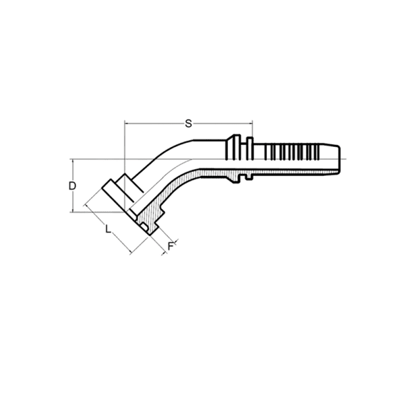 CODE 61 – O-RING FLANGE (45° SWEPT ELBOW) – Nexongate